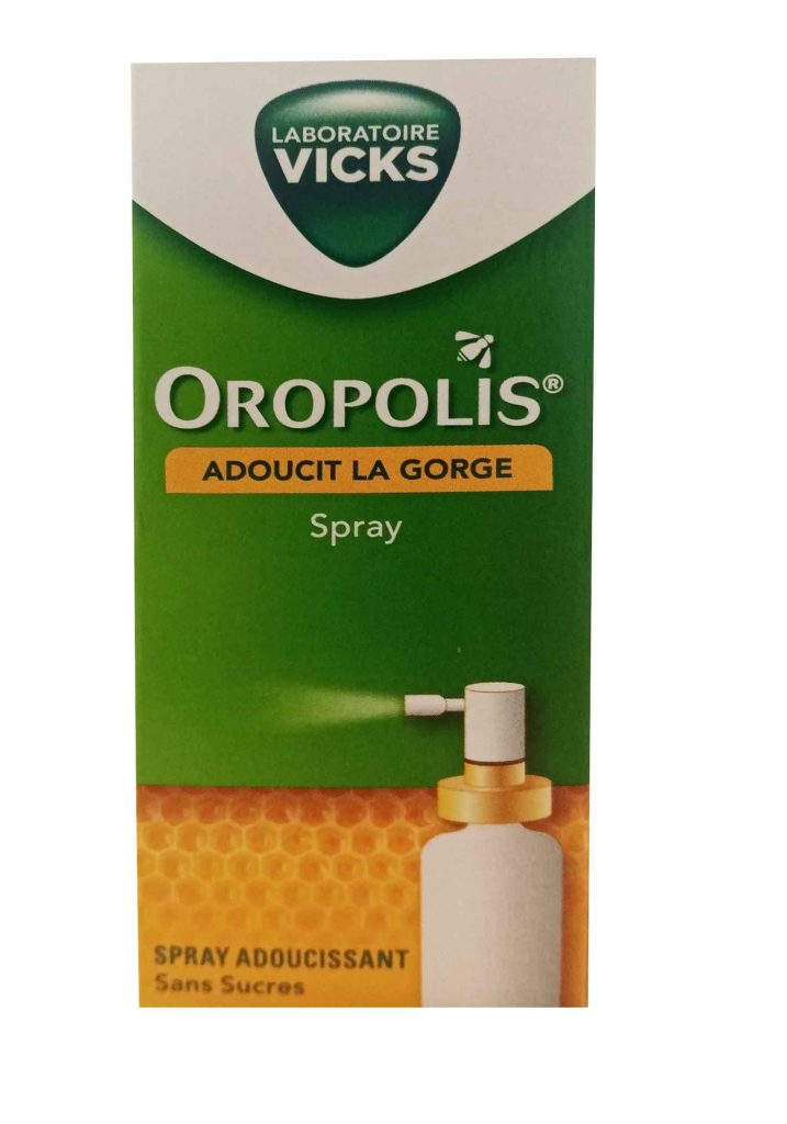 Vicks Oropolis spray 20 ml - Antiseptique - Apaisant Propolis et Miel