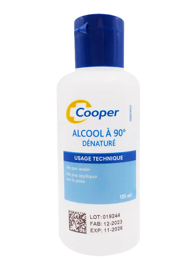 Alcool à 90° dénaturé 125 mL Cooper